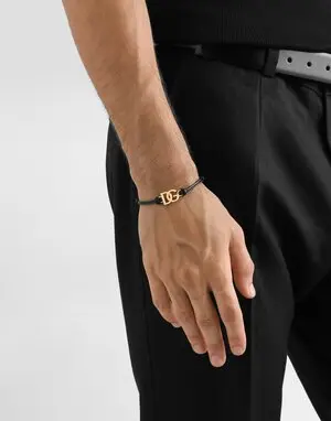 Dolce & Gabbana Cord Bracelet With Dg Logo - Multicolor