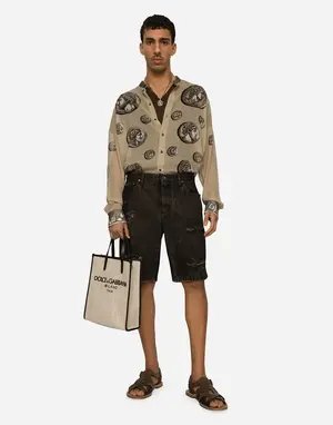 Dolce & Gabbana Small Canvas Shopper - Beige