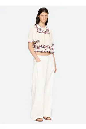 Sea Elena Baggy Jeans - White