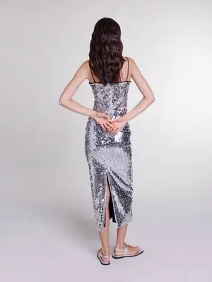 Maje Sequin Maxi Dress