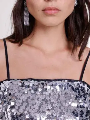 Maje Sequin Maxi Dress