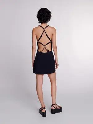 Maje Short Lace-up Dress