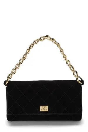 CHANEL Chanel Small Velvet Chain Handbag