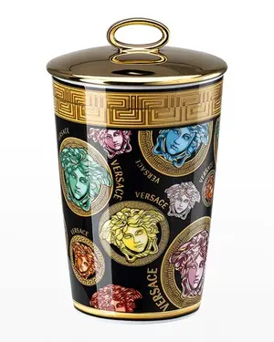 Versace Medusa Amplified Scented Votive Candle With Lid - Medusa Amplified- Multicolor