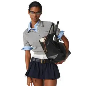 Miu Miu Cotton Jersey Polo Shirt - Marble/blue