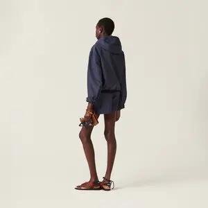 Miu Miu Technical Fabric Shorts - Navy