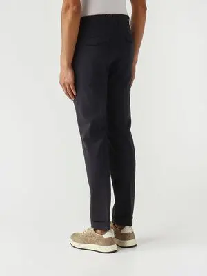 PT TORINO Stretch Virgin Wool Tailored Trousers - Navy