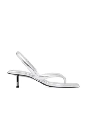 ST. AGNI Leather Slingback Thong Sandals
