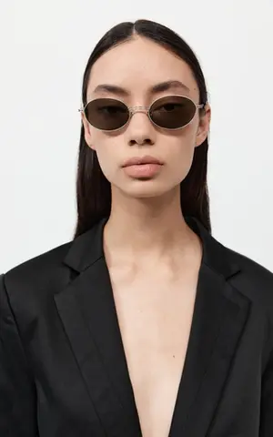 ST. AGNI Oval-frame Sunglasses