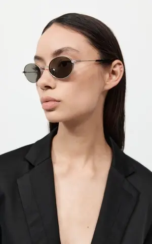 ST. AGNI Oval-frame Sunglasses