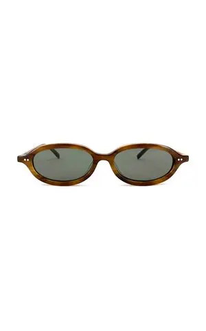 ST. AGNI St. Agni 90's Slim Oval-Frame Sunglasses Brown