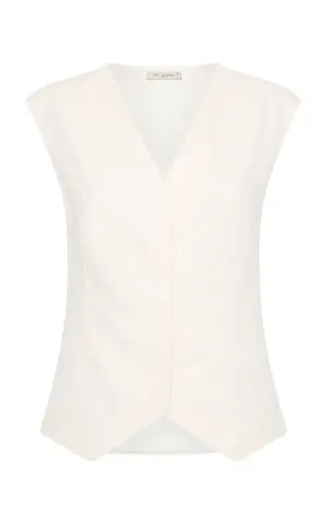 ST. AGNI Organic Cotton-linen Vest