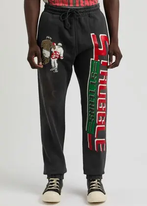 SAINT MXXXXXX Denim Tears Struggle Printed Cotton Sweatpants
