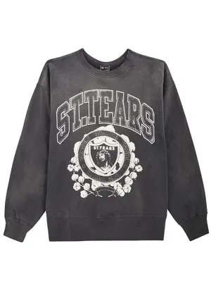 SAINT MXXXXXX Denim Tears Printed Cotton Sweatshirt