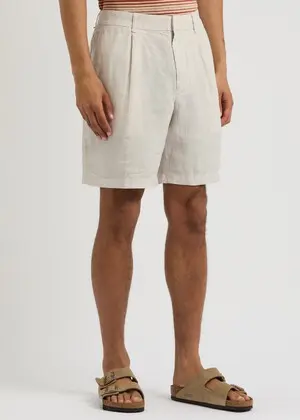 Rag & Bone Elliot Linen Shorts - Ecru