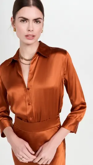 L'Agence Dani 3/4 Sleeve Blouse