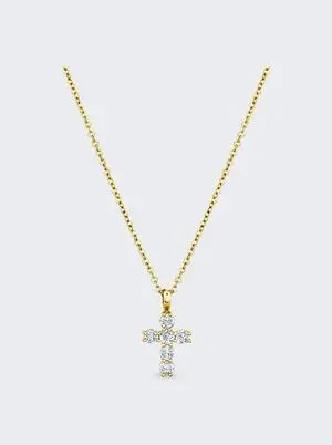 ANITA KO Diamond Cross Pendant Necklace - Yellow Gold