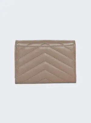 Saint Laurent Cassandre Wallet Hot Wine - Dusty Grey