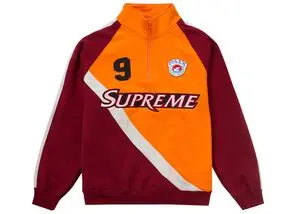 Supreme Equipe Half Zip Sweatshirt - Dark Orange