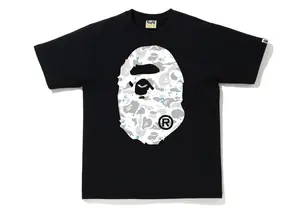 A BATHING APE A Bathing Ape Space Camo Big Ape Head Tee Shirt Black