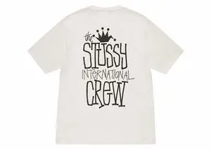 StÜssy Crown International Pigment Dyed Tee Shirt - Natural