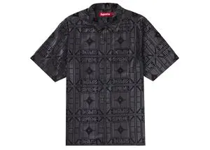 Supreme Tray Jacquard Short Sleeve Shirt - Black