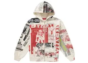 Supreme Collage Zip Up Hooded Sweatshirt