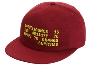 Supreme Intelligence 6-Panel Cap Cardinal