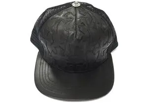 Chrome Hearts Cemetery Cross Trucker Hat - Black