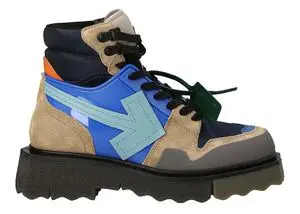 Off-White Hiking Sponge Ankle Boots - Army/green/turquoise