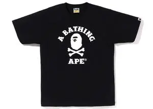A BATHING APE Captain Ape Crossbone Tee Shirt - Black