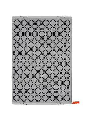 Off-White Off Arrow Pattern Shower Towel - White/black