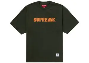 Supreme Stencil Embroidered Short Sleeve Top - Green