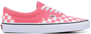 VANS Era Checkerboard Sneakers - Strawberry/white