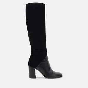 Dolce Vita Fynn Boots Multi Embossed Leather - Black