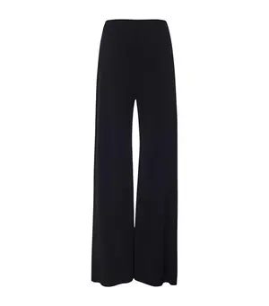 THE ROW Gala Wide-leg Trousers - Black