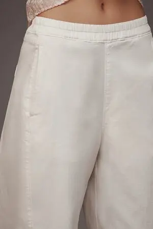 PILCRO The Izzie Relaxed Barrel Pants - White