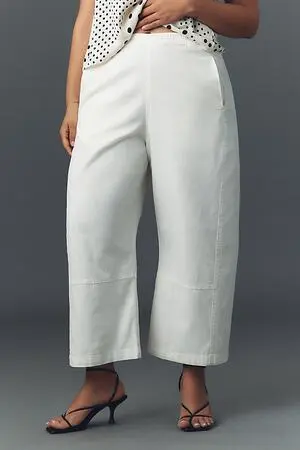 PILCRO The Izzie Relaxed Barrel Pants - White