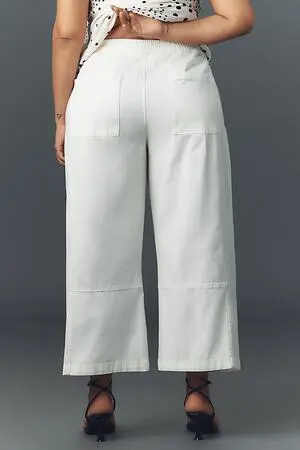 PILCRO The Izzie Relaxed Barrel Pants - White