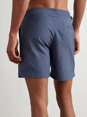 Orlebar Brown Bulldog Straight-leg Mid-length Jacquard Swim Shorts - Blue