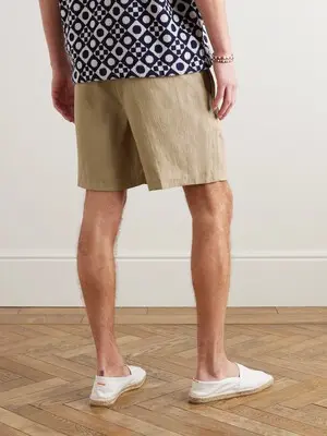 Orlebar Brown Alex Straight-leg Linen Drawstring Shorts - Neutrals