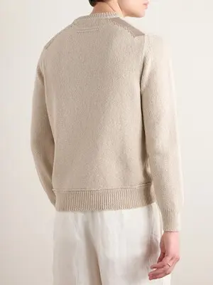 Zegna Organic Cotton And Silk-blend Sweater - Neutrals