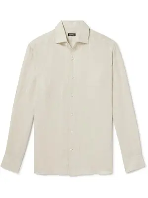 Zegna Oasi Linen Shirt - Neutrals