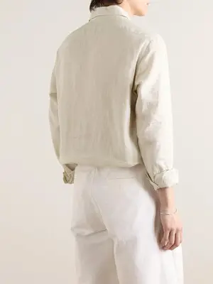 Zegna Oasi Linen Shirt - Neutrals