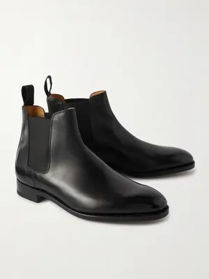 John Lobb Lawry Leather Chelsea Boots - Black