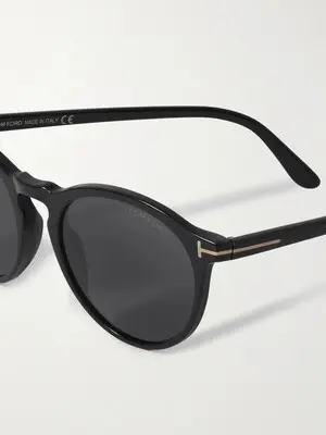 TOM FORD Aurele Round-frame Sunglasses - Black