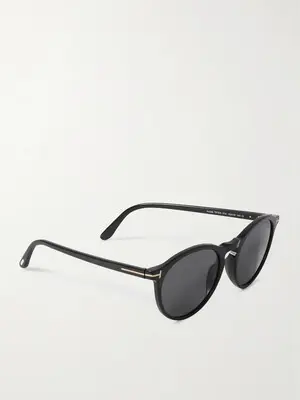 TOM FORD Aurele Round-frame Sunglasses - Black