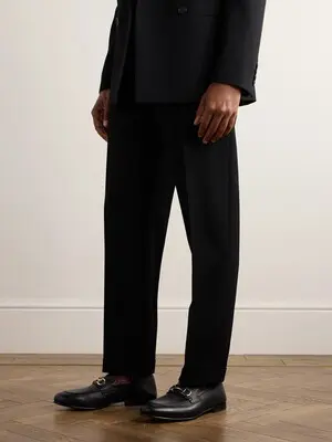 FERRAGAMO Embellished Collapsible-heel Leather Loafers