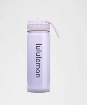 Lululemon Back To Life Sport Bottle 18oz Straw Lid Faint Lavender/lilac Ether