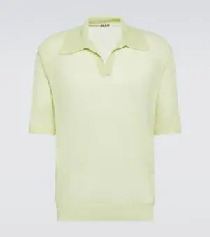 Auralee Wool And Silk Polo Sweater